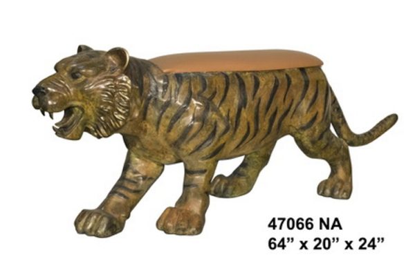 Bronze Tiger Benches - (Last Years Prices)